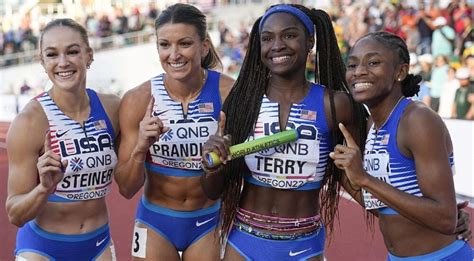 Us Women Shock Jamaican Superstars To Clinch 4x100m Relay Egyptian