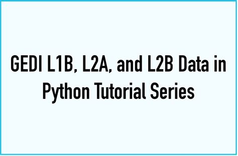 resources and tutorials gedi