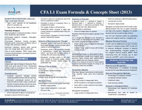 Cfa Level 1 Formulas Econodom