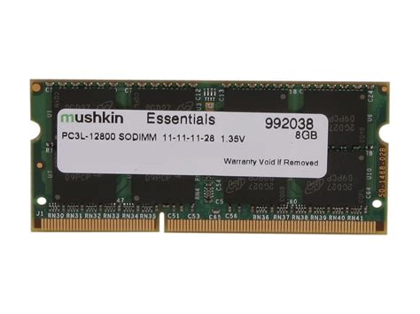 Mushkin Enhanced Essentials 8GB 204 Pin DDR3 SO DIMM DDR3L 1600 PC3L