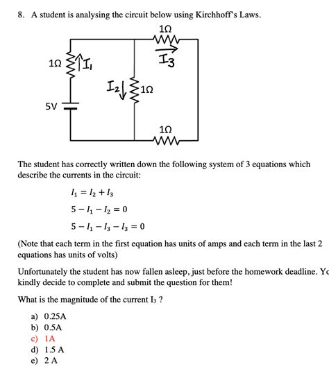 A Student Is Analysing The Circuit Below Using Chegg