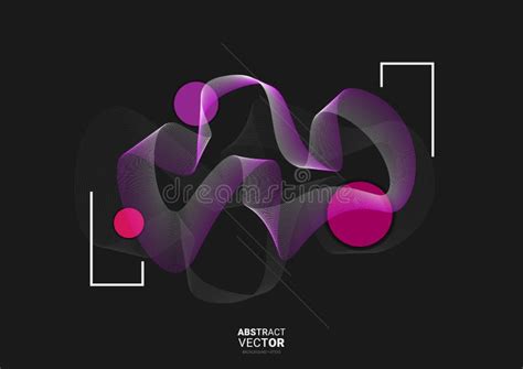 Abstract Background With Dynamic Linear Waves Vector Illustration In Flat Minimalistic Style