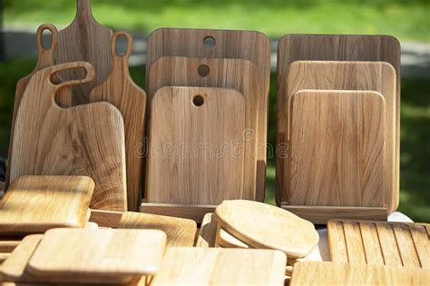 Wooden Kitchen Cutting Boards Stock Image Image Of Tray Wooden