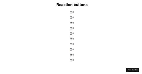 Reaction Buttons Codesandbox