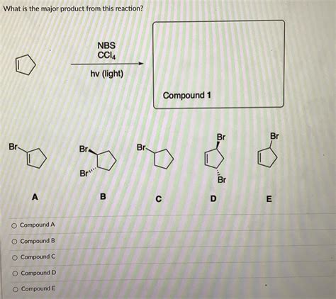 Solved What Is The Major Product From This Reaction