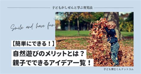 自然遊びのメリットとは？大人が子どもと簡単にできるアイデア一覧！ 子ども博士くんドットコム