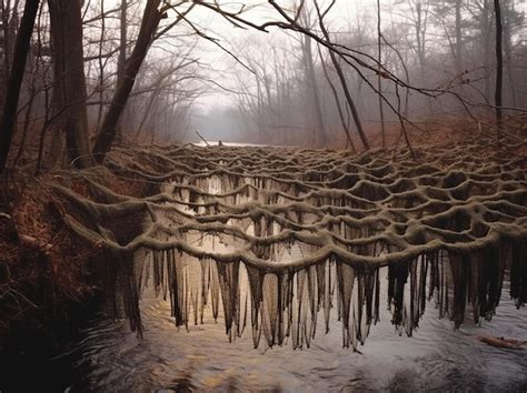 Premium Ai Image A River With A Tree Roots In The Water