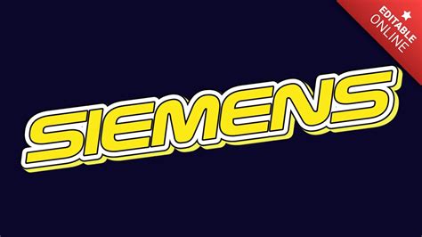 Siemens Yellow Sticker Text Effect Generator