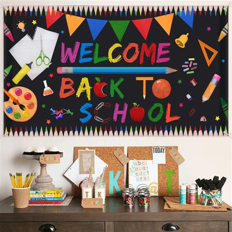 Welcome Back To School Banner Extra Large Fabric 70 X 40 First