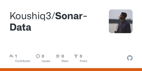 Github Koushiq3 Sonar Data
