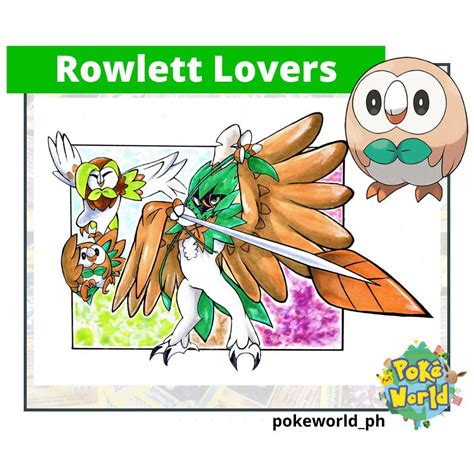 Rowlet Datrix Decidueye Pokemon Starters Leaf Type Rowlet Lovers