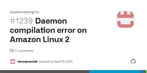 Daemon Compilation Error On Amazon Linux Issue Sipwise Rtpengine GitHub