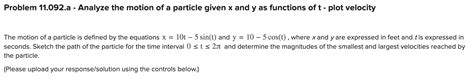 solved problem 11 092 a ﻿analyze the motion of a particle