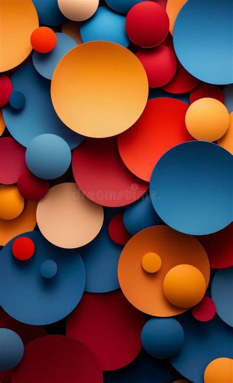 Abstract Colorful Round Shapes Background With Vibrant Circular Patterns Stock Image Image Of