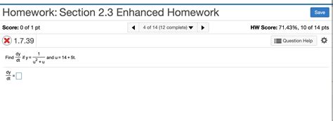 Solved Homework Section 2 3 Enhanced Homework Save Score 0 Chegg