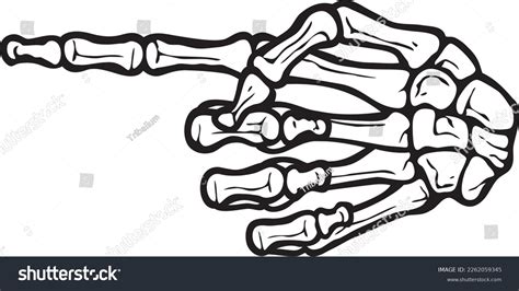Skeleton Finger Pointing Right