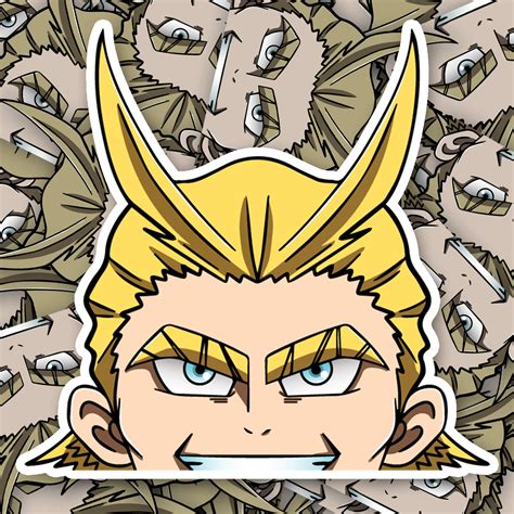 All Might Peeker Sticker Fast And Free Shipping Turbo Vinyl