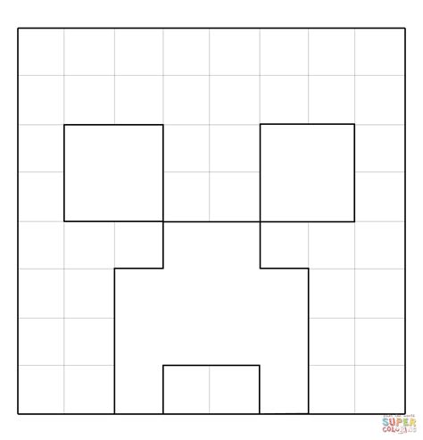 Minecraft Creeper Face Super Coloring Minecraft Coloring Pages