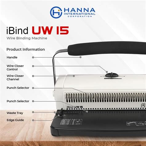 Ibind Uw15 Wire Binding Machine 3 1 40 Pull Out Pins Computers
