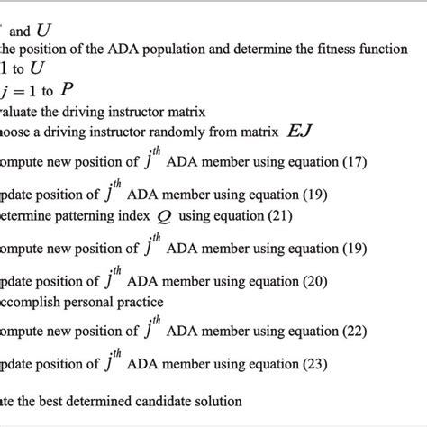 Pseudocode Of Artificial Driving Algorithm Download Scientific Diagram