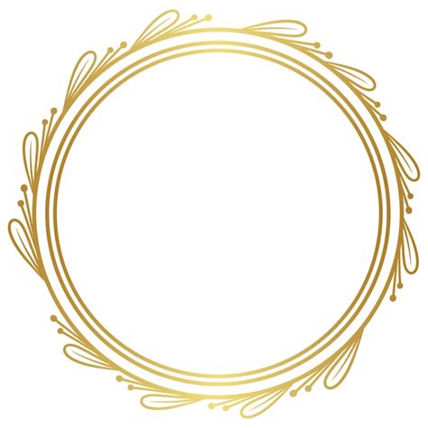 Cercle De Feuilles De Luxe Pour Le Mariage Vecteur Premium