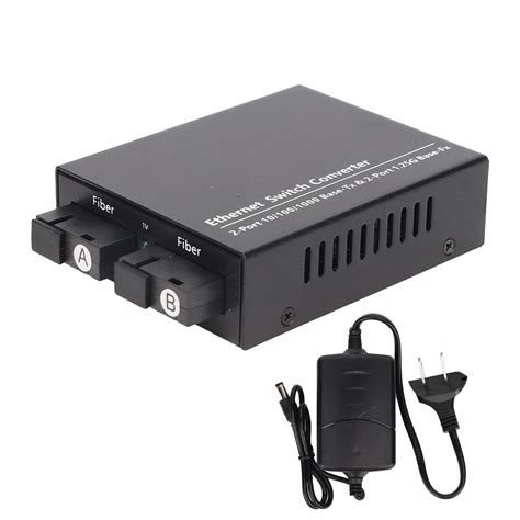 Convertidor De Conmutador Ethernet Fibra Monomodo 125 Gbps Indicador