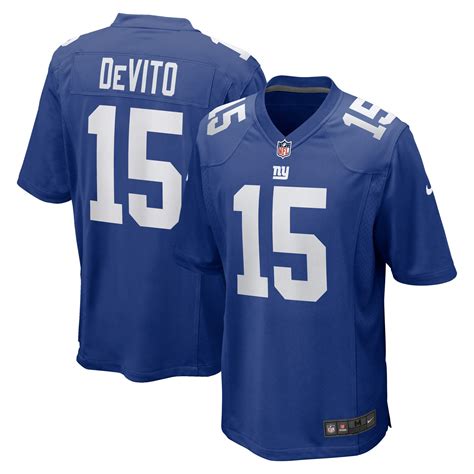 Tommy Devito Royal New York Giants Player Game Jersey All Stitched