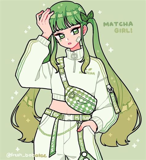 ~𝑒𝓂𝒾𝓁𝓎 𝓀𝒾𝓂~ On Instagram Matcha Girl Oc In A Quick Outfit I Whipped