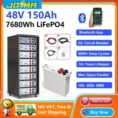 48v 100ah Bluetooth Lifepo4 Battery 150ah 200ah 6000 Cycles 16s 200a