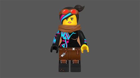 3d Lego Figure Lucy Aka Wyldstyle Character Movie Model Turbosquid
