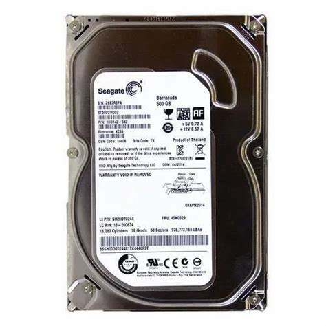 500GB Seagate Desktop Hard Disk Storage Capacity 500 GB At 850 Piece In New Delhi
