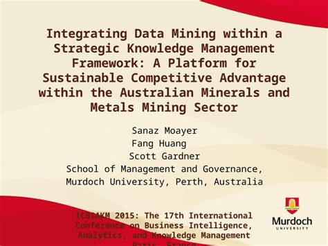 Pptx Integrating Data Mining Within A Strategic Knowledge Management