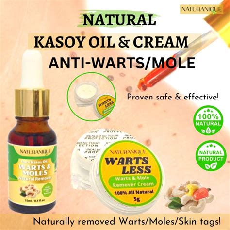 100 Natural Pure Kasoy Oil Warts Remover Kasoy Cream Mole Remover