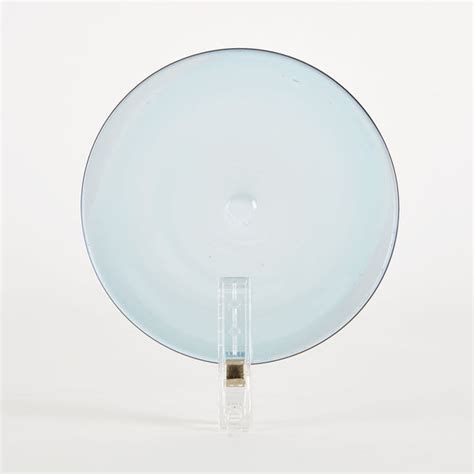 Traditional Handblown Glass Roundel Turquoise Blue Light 80mm 8cm