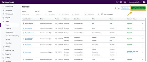 Step 2 Adding Your Team To Homebase