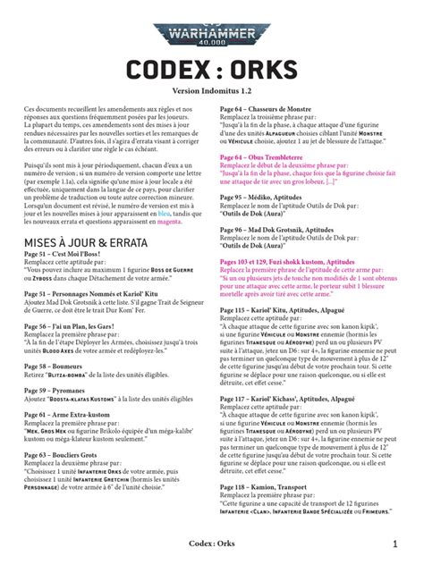 Errata Orks Pdf