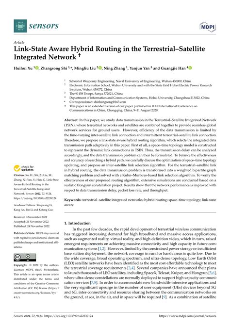 Pdf Link State Aware Hybrid Routing In The Terrestrialsatellite