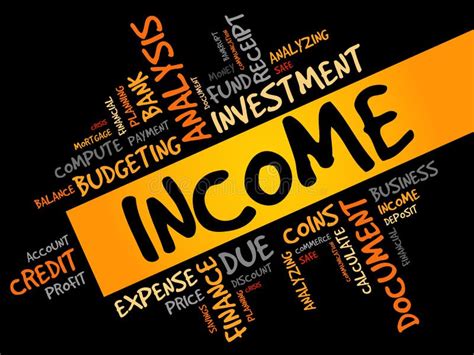 Income Word Cloud Collage Stock Illustration Illustration Of Deduction