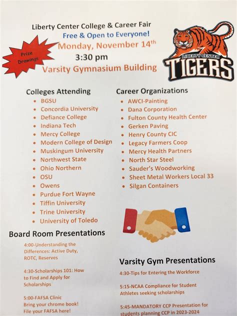 College And Career Night Tiger Tales