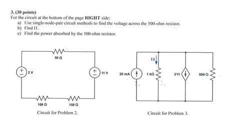 Solved 3 30 Points For The Circuit At The Bottom Of The