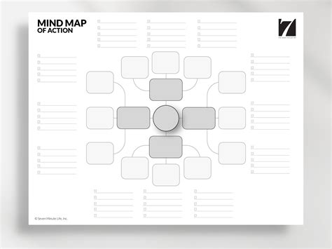 Mind Map Planner Template Landscape Mindmap Mind Mapping Etsy Uk