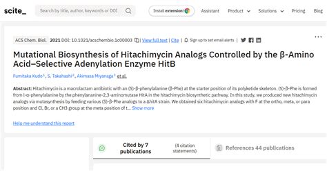 Mutational Biosynthesis Of Hitachimycin Analogs Controlled By The β