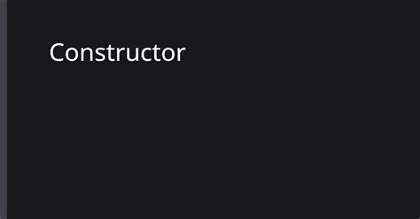 Constructor Shoukaku Docs