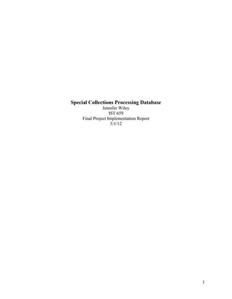 database implementation report pdf