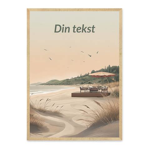 Design Selv Plakat Terrasse På Stranden Personlig Kunst Homedecdk