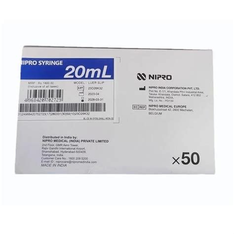 20ml Nic Nipro Syringes Without Needle M D Enterprises At Rs 9 52