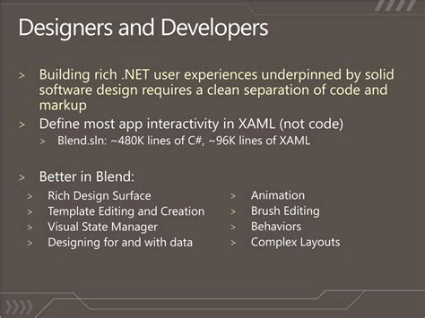 ppt microsoft expression blend 3 for developers tips tricks and