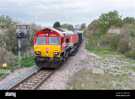 Db Cargo Rail Uk Class 66 Locomotive Passing Little Kimble Aylesbury