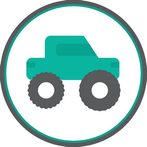 Monster Truck Flat Circle Icon 43742757 Vector Art At Vecteezy
