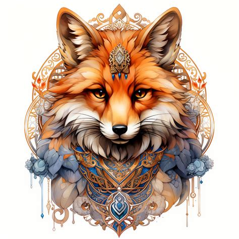 Download Ai Generated Fox Decorative Royalty Free Stock Illustration